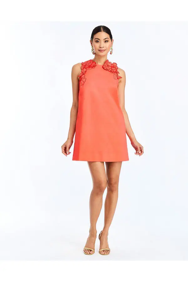 Mestiza New York Juniper Shift Mini Dress - Coral