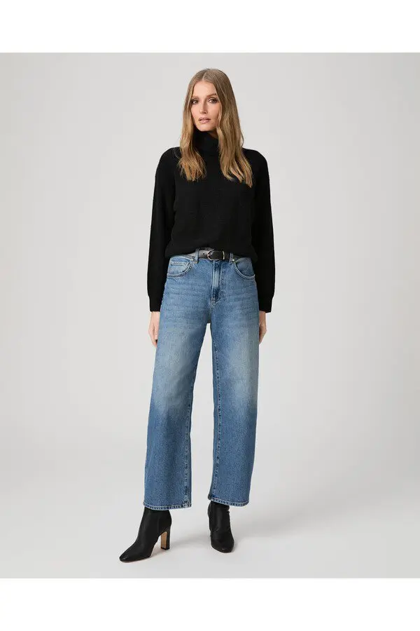 Paige Arellia Ankle Barrel Leg Jean - Denim