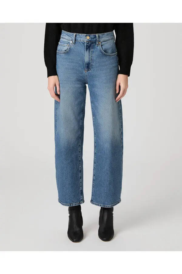 Paige Arellia Ankle Barrel Leg Jean - Denim