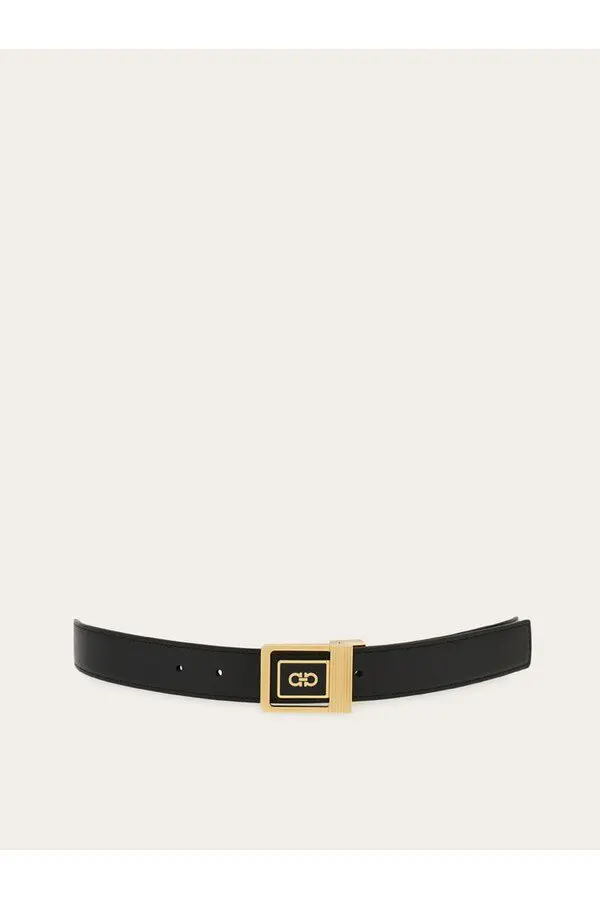 FERRAGAMO Reversible And Adjustable Belt - Black