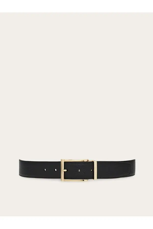 FERRAGAMO Reversible Gancini Belt - Gold