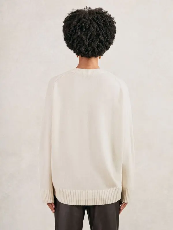 REISS Ella Wool-cashmere Crew-neck Jumper - Cream