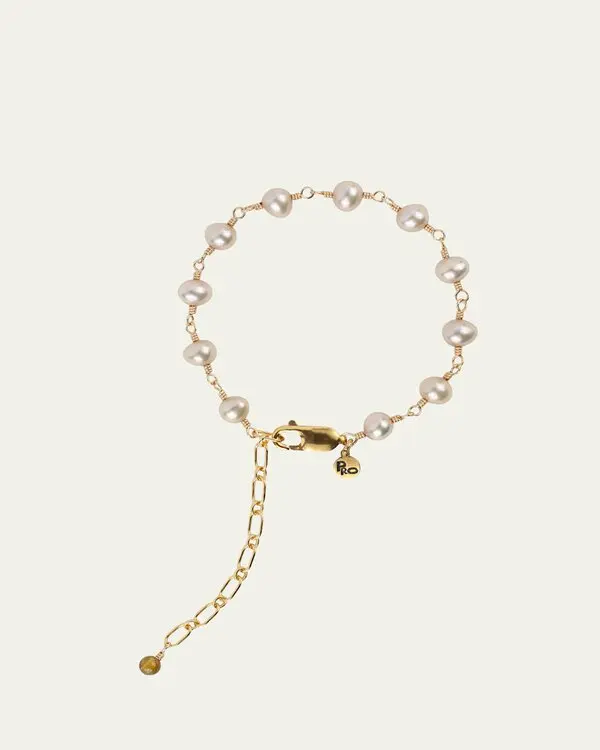 PRESLEY OLDHAM Harvest Freshwater Pearl Bracelet - Gold