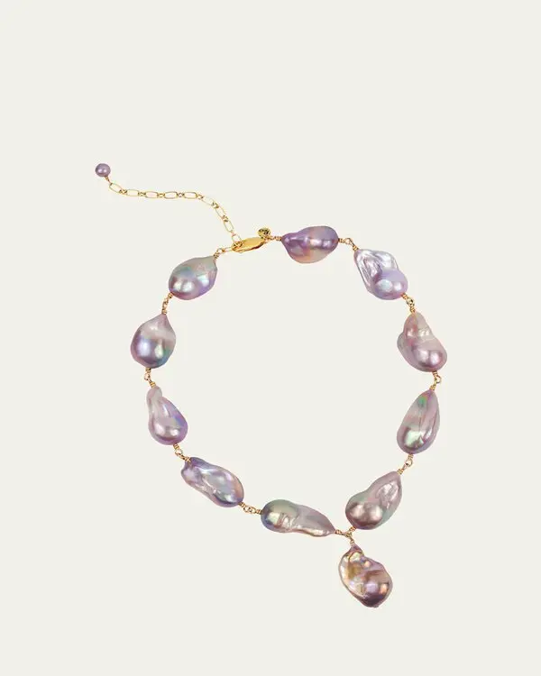 PRESLEY OLDHAM Pearl Necklace - Gold