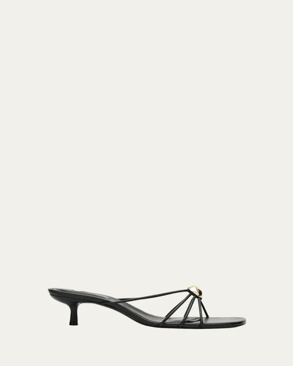 Simkhai Amaya Strappy Kitten-heel Sandals - Black