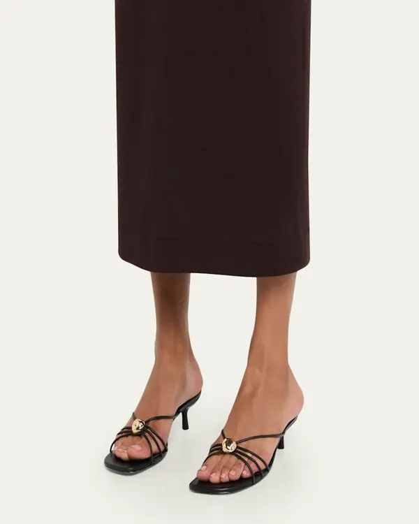 Simkhai Amaya Strappy Kitten-heel Sandals - Black