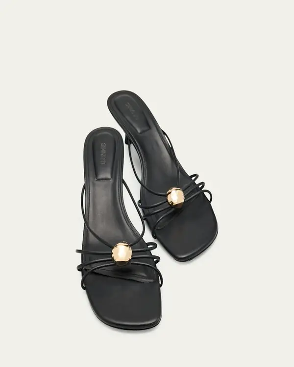 Simkhai Amaya Strappy Kitten-heel Sandals - Black
