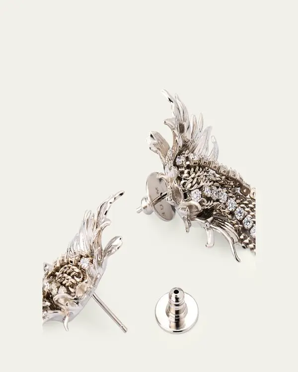 Alexander McQueen Sunflower Crystal Fringe Drop Earrings