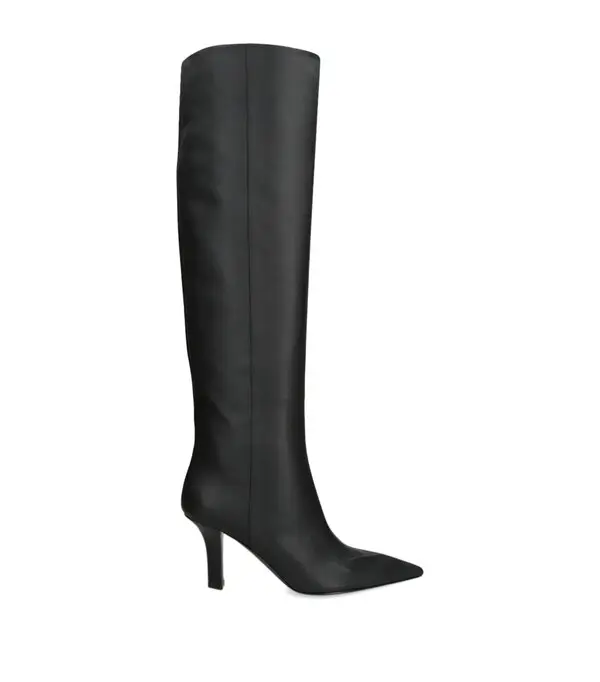 Amina Muaddi Leather Christine Knee-high Boots 80