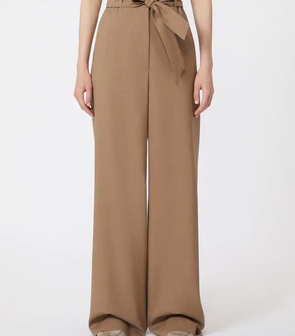 Max Mara Virgin Wool Parachute Trousers