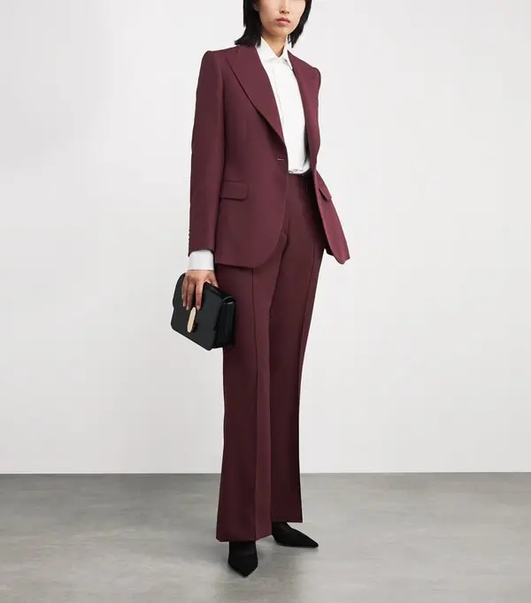 Brioni Silk-wool Flared Trousers