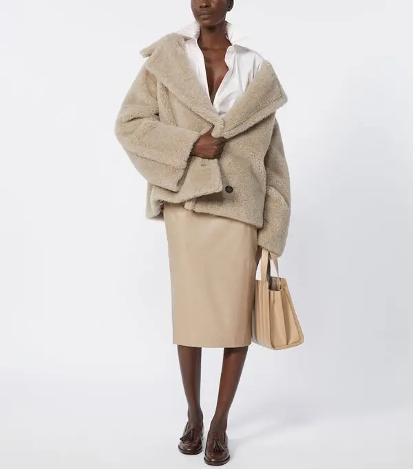 Max Mara Alpaca-cashmere-silk Teddy Jacket