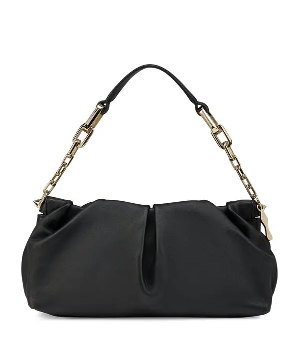 CHRISTIAN LOUBOUTIN Eva Leather Shoulder Bag - Black