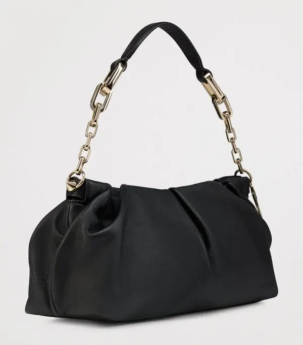 CHRISTIAN LOUBOUTIN Eva Leather Shoulder Bag - Black