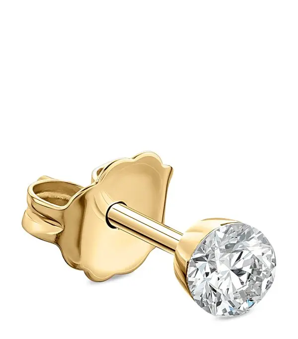 MARIA TASH Invisible Set Diamond Stud Earring - Gold
