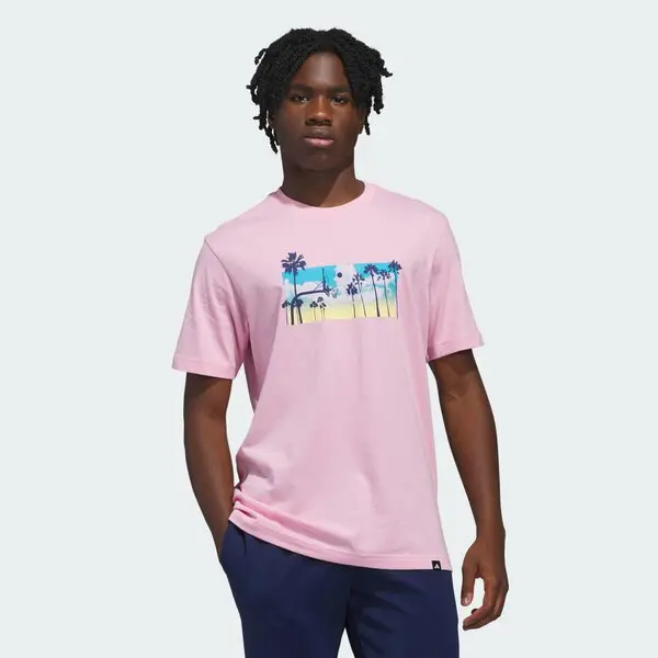 Adidas Summer Sunset Graphic T-shirt - True Pink