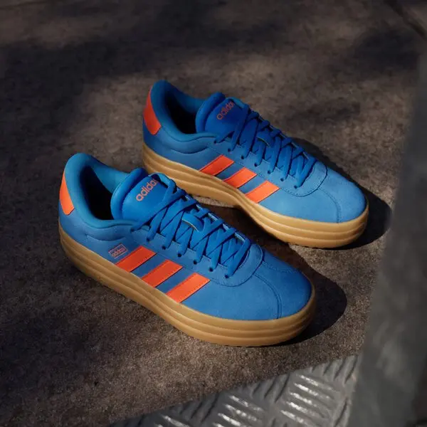 Adidas Vl Court Bold Sneakers - Ray Blue / Impact Orange / Gum