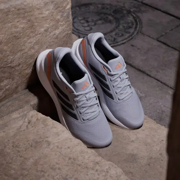 Adidas Runfalcon 5 Athletic Sneakers - Halo Silver / Core Black / Dusky Orange