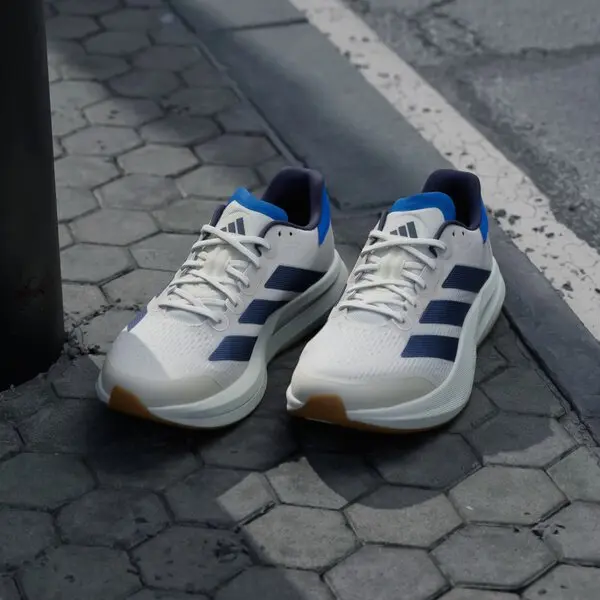 Adidas Duramo Speed 2 Running Shoes - Chalk White / Shadow Navy / Ray Blue