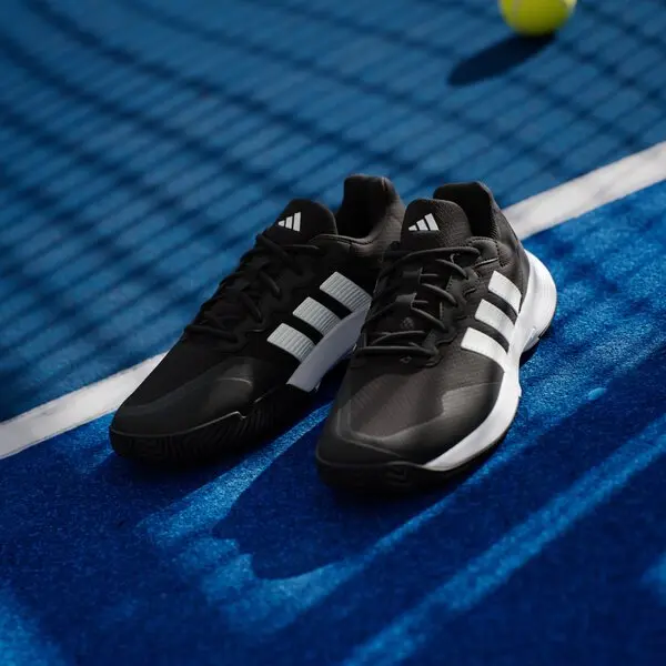 Adidas Gamecourt 2 Tennis Shoe - Core Black / Cloud White / Silver Metallic