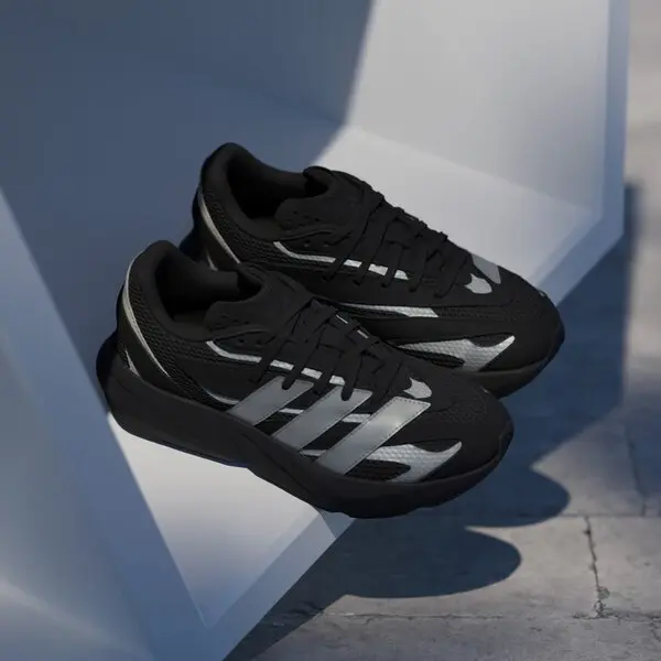 Adidas Lightblaze Low Top Sneakers - Core Black / Matte Silver / Off White
