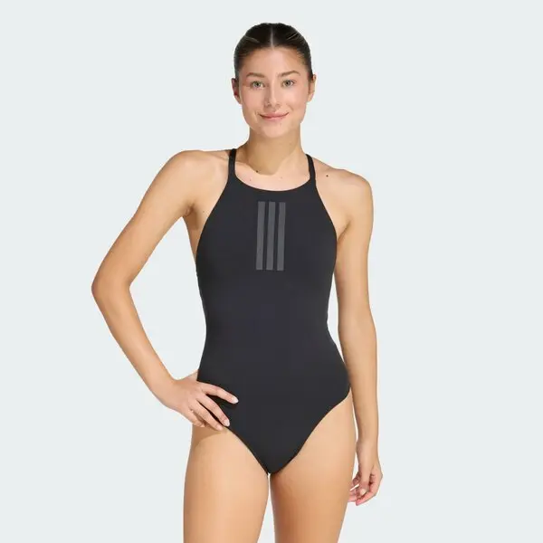 Adidas Iconisea Ribbed Padded Swimsuit - Aurora Coffee