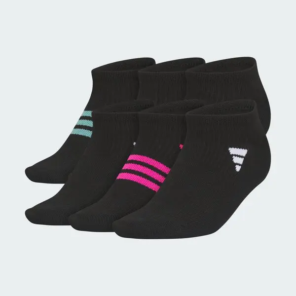 Adidas Superlite 3.0 6-pack No-show Socks - Black / Powder Teal / Blue