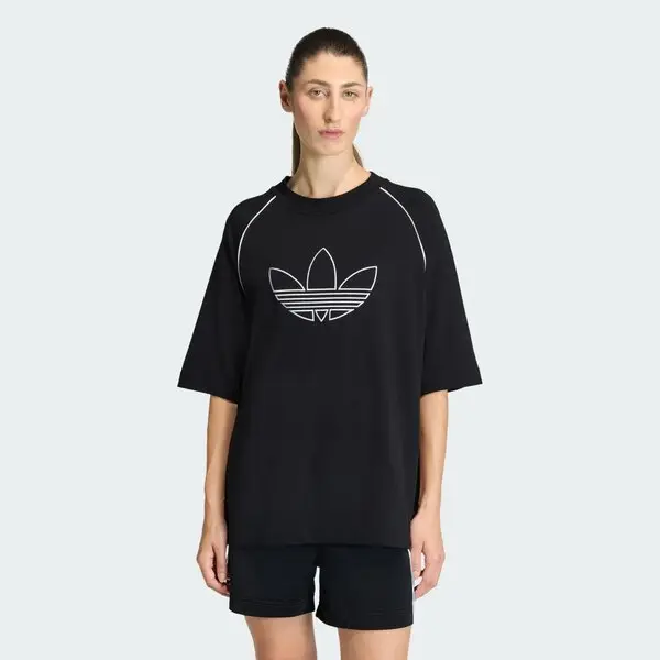 Adidas Originals Oversized Trefoil Logo T-shirt - Black