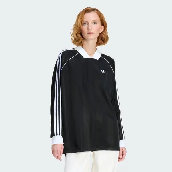 Adidas 3-stripes Jacquard Long Sleeve Tee