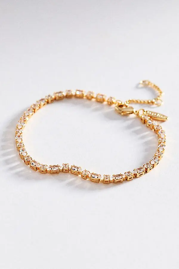 Anthropologie Crystal Tennis Bracelet - Clear