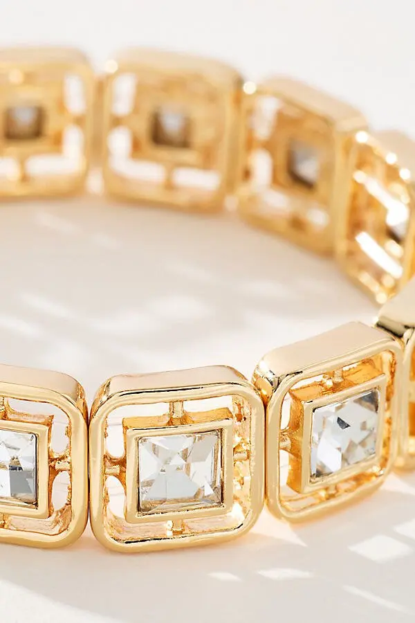 Anthropologie Square Crystal Bracelet
