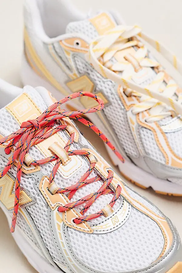 Anthropologie Sporty Laces - Coral/yellow