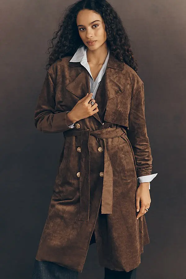 Blanknyc Faux Suede Trench Coat