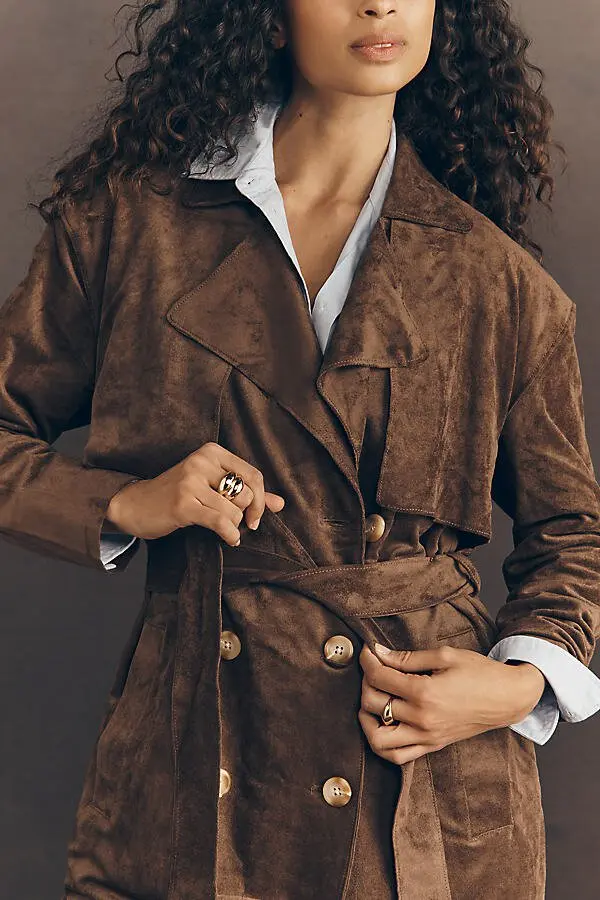 Blanknyc Faux Suede Trench Coat