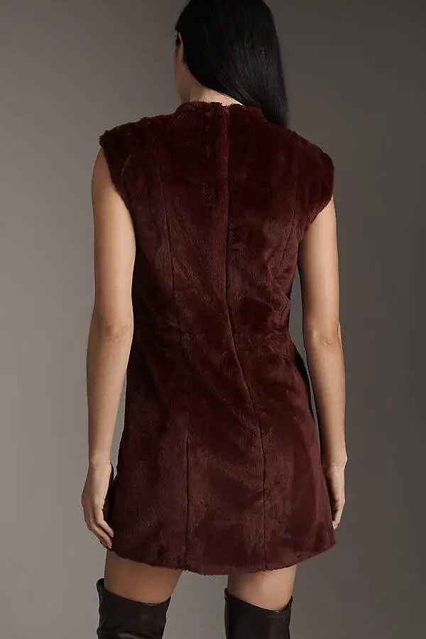 HUTCH Dev Faux Fur Mini Dress