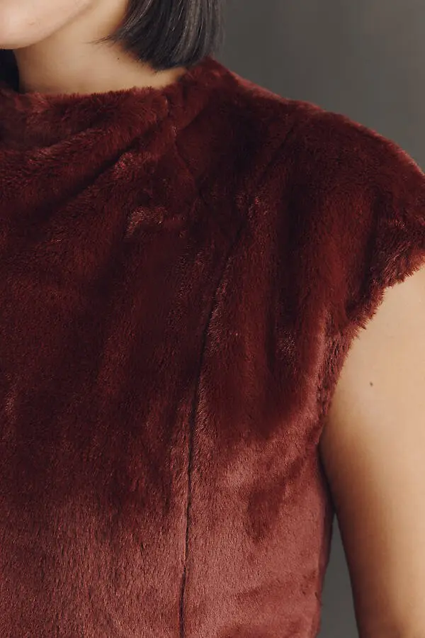 HUTCH Dev Faux Fur Mini Dress