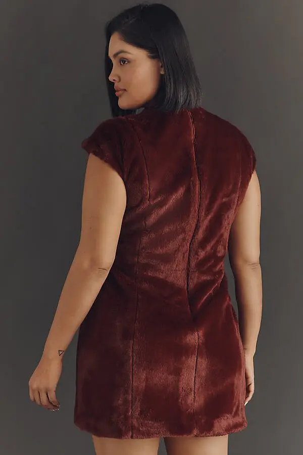 HUTCH Dev Faux Fur Mini Dress