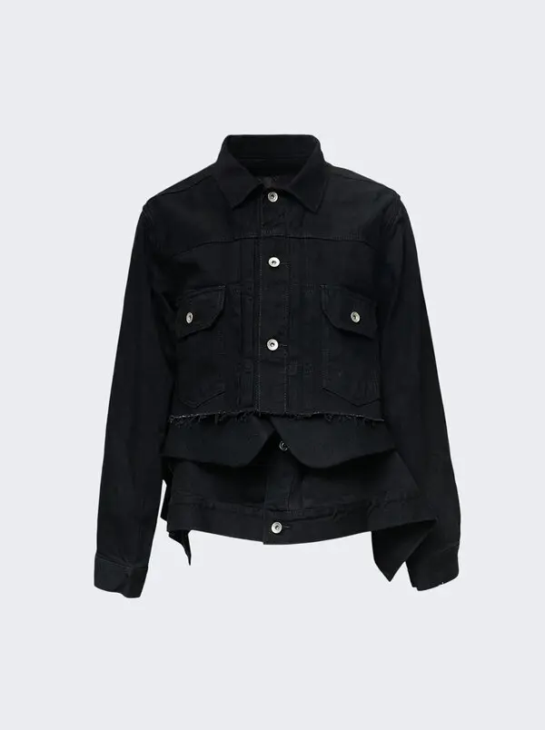 Sacai Denim X Wool Melton Jacket
