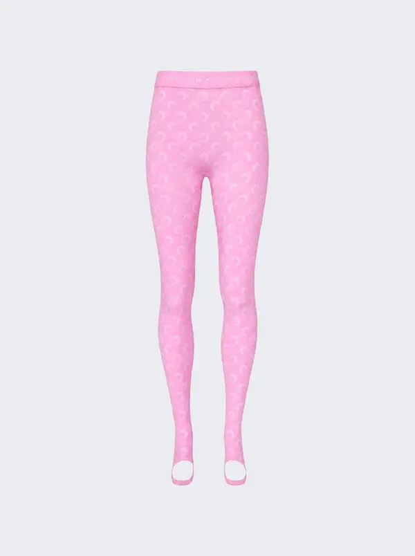 MARINE SERRE Moon Printed Jersey Legging - Pink
