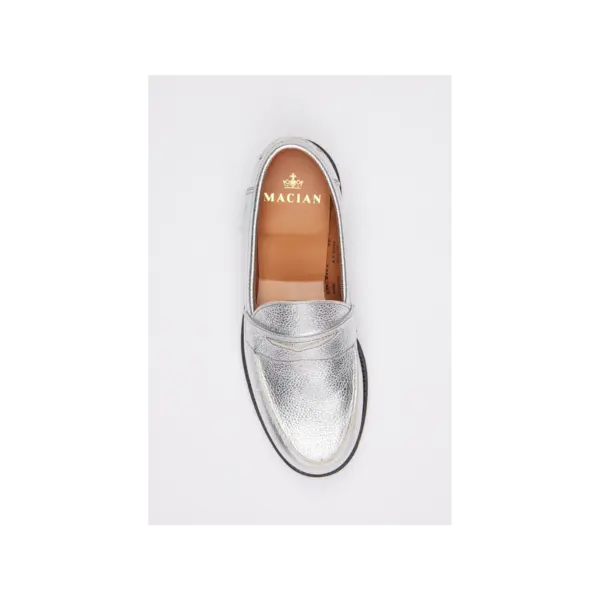 MACIAN Ludo Penny Loafer - Silver