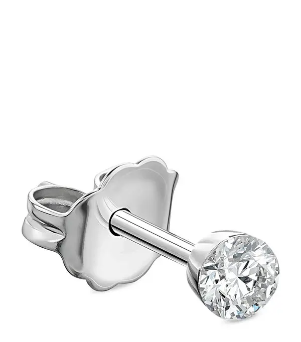 MARIA TASH Invisible Set Diamond Stud Earring - White