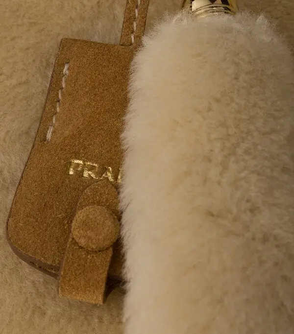 Prada Shearling Leather Tote Bag