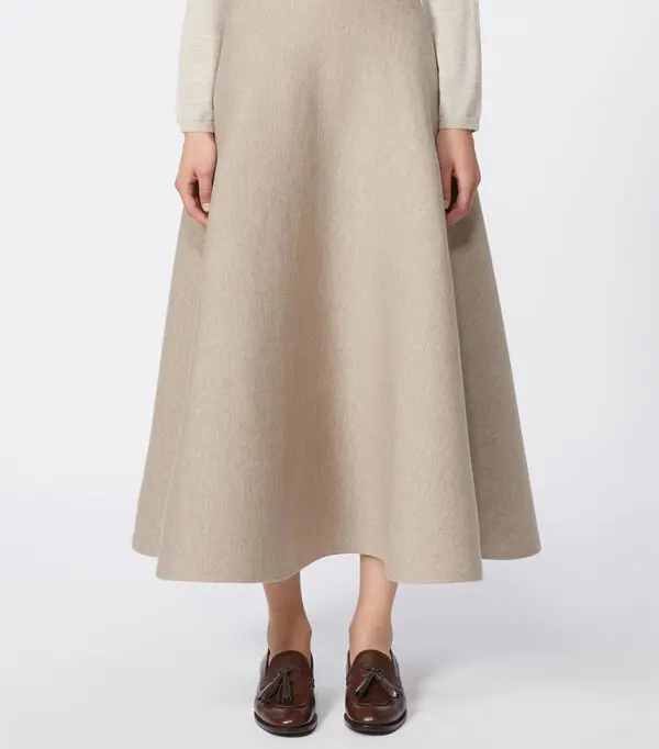 Max Mara Jersey Tech Midi Skirt