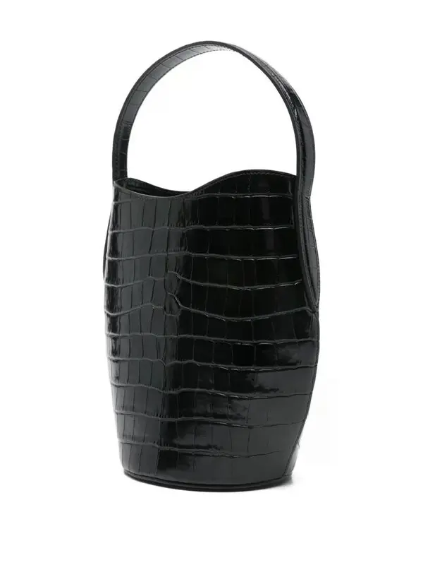 LIFFNER Croc-embossed Bucket Bag With Belt Detail