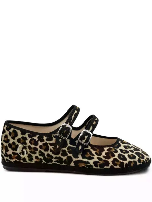 GONDOLINA Leopard-pattern Mary Jane Ballet Flats