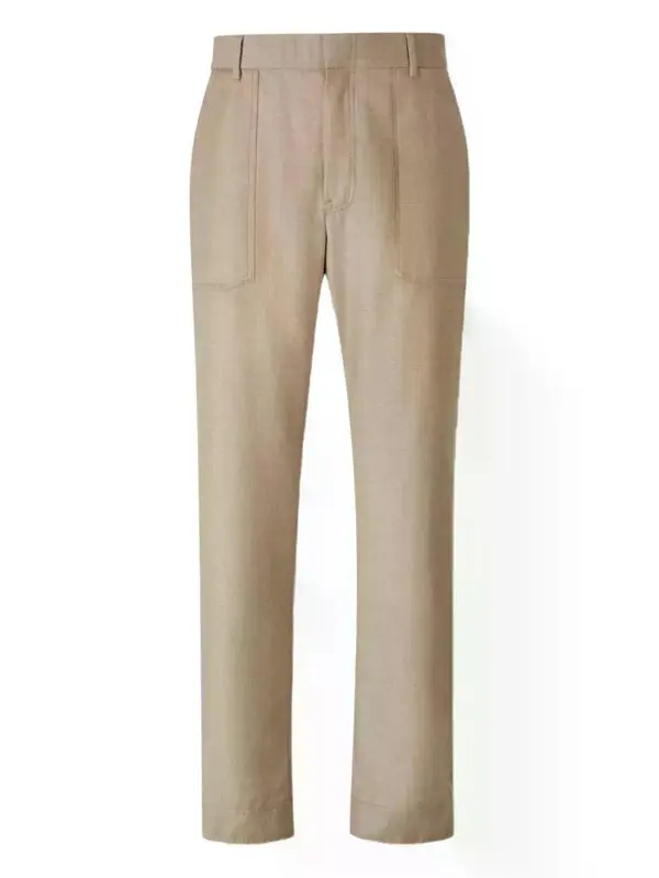 Brioni Wool Trousers With Elastic Waistband
