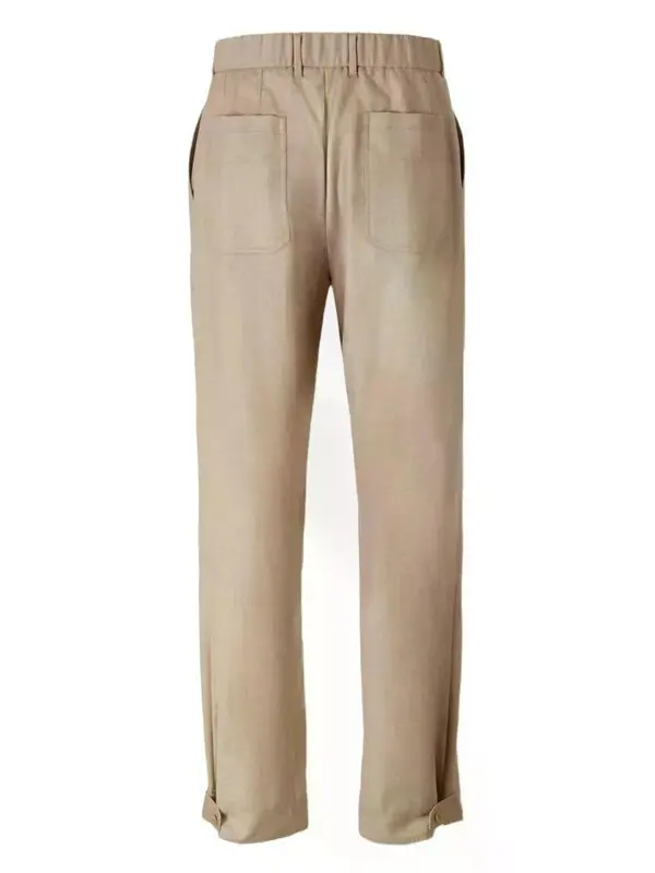 Brioni Wool Trousers With Elastic Waistband