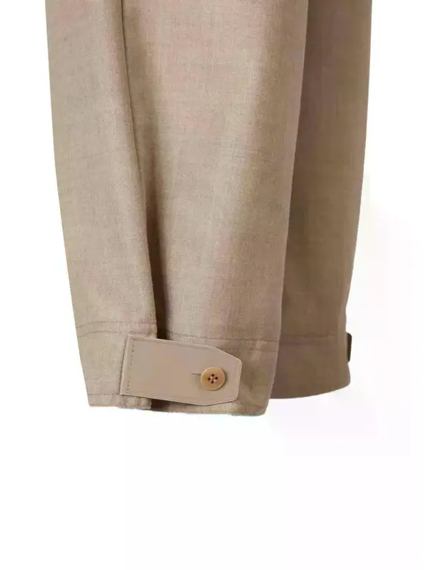 Brioni Wool Trousers With Elastic Waistband