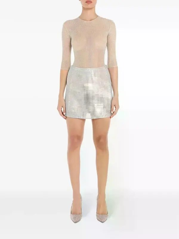 CELIA KRITHARIOTI Crystal-embellished Straight Skirt