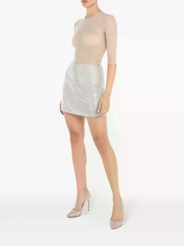 CELIA KRITHARIOTI Crystal-embellished Straight Skirt